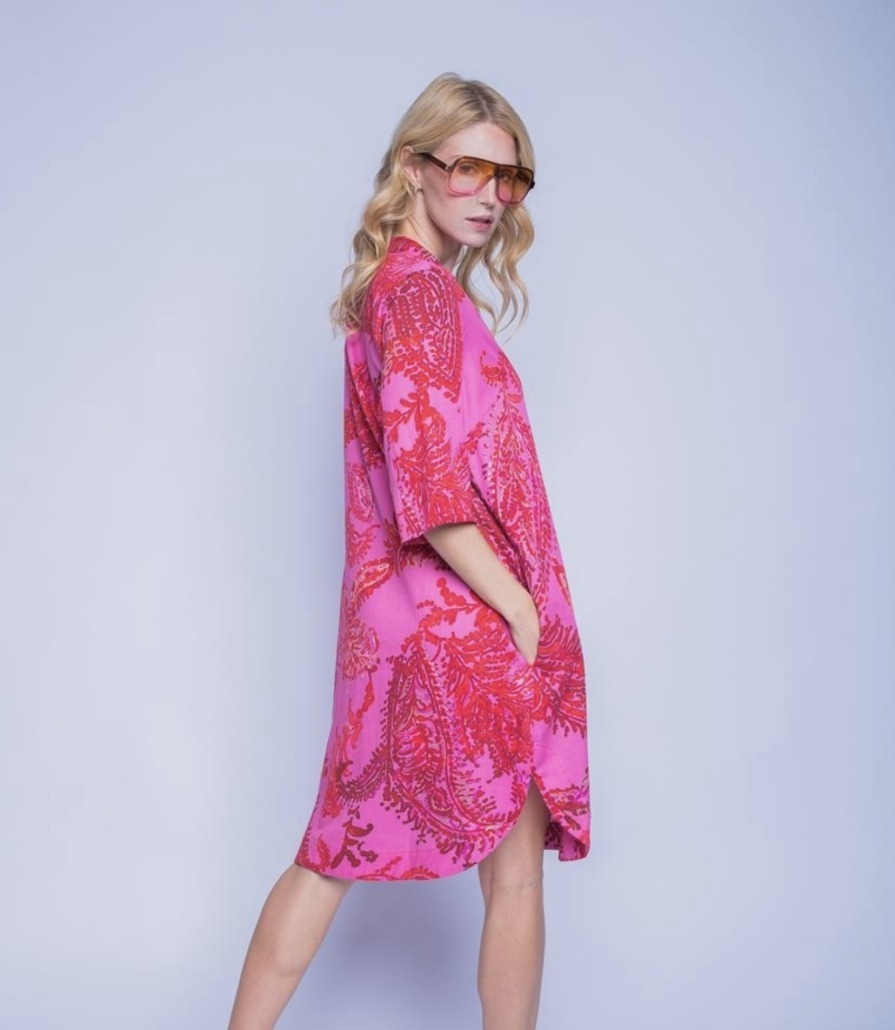 Kleid Emily van den Bergh pink paisley – ORGANDA Fashion for him & her